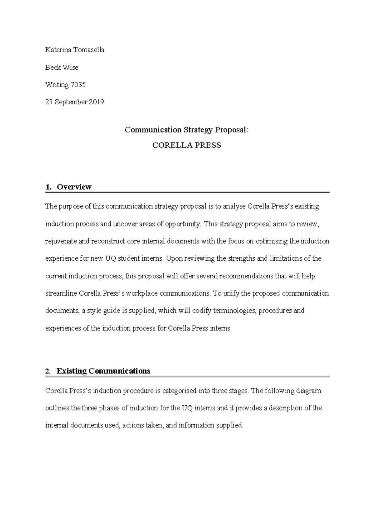 WRIT7035 Communications Strategy Proposal Katerina Tomasella - Katerina ...