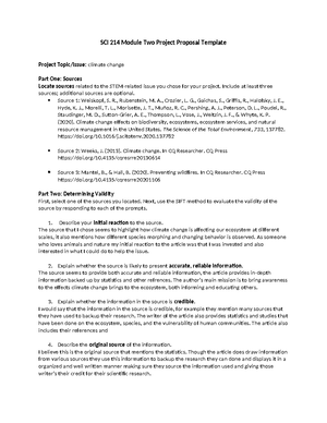 SCI module 5-2 - study guild - SCI 214 Module Five Project Draft Part ...