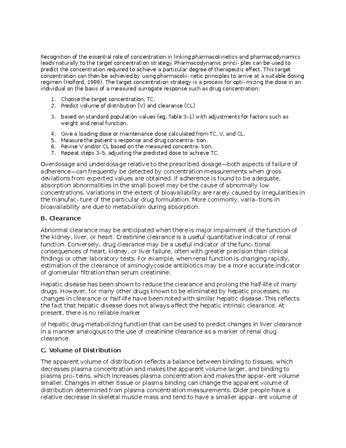 Pharmacology notes 57 - The Target Concentration Strategy Recognition ...