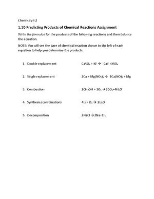 Model Kit Worksheet - CHEM-C 343 - Studocu