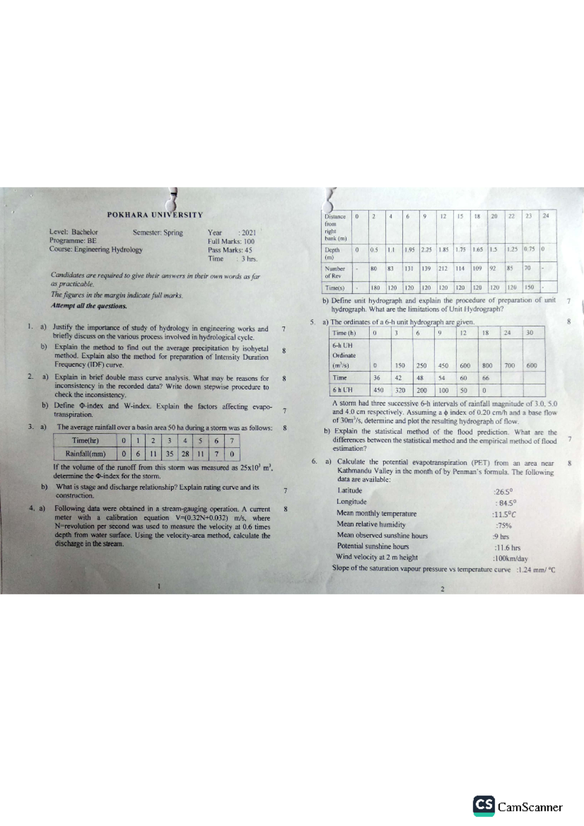 Engineering Hydrology Oi G Civil Engineering Studocu