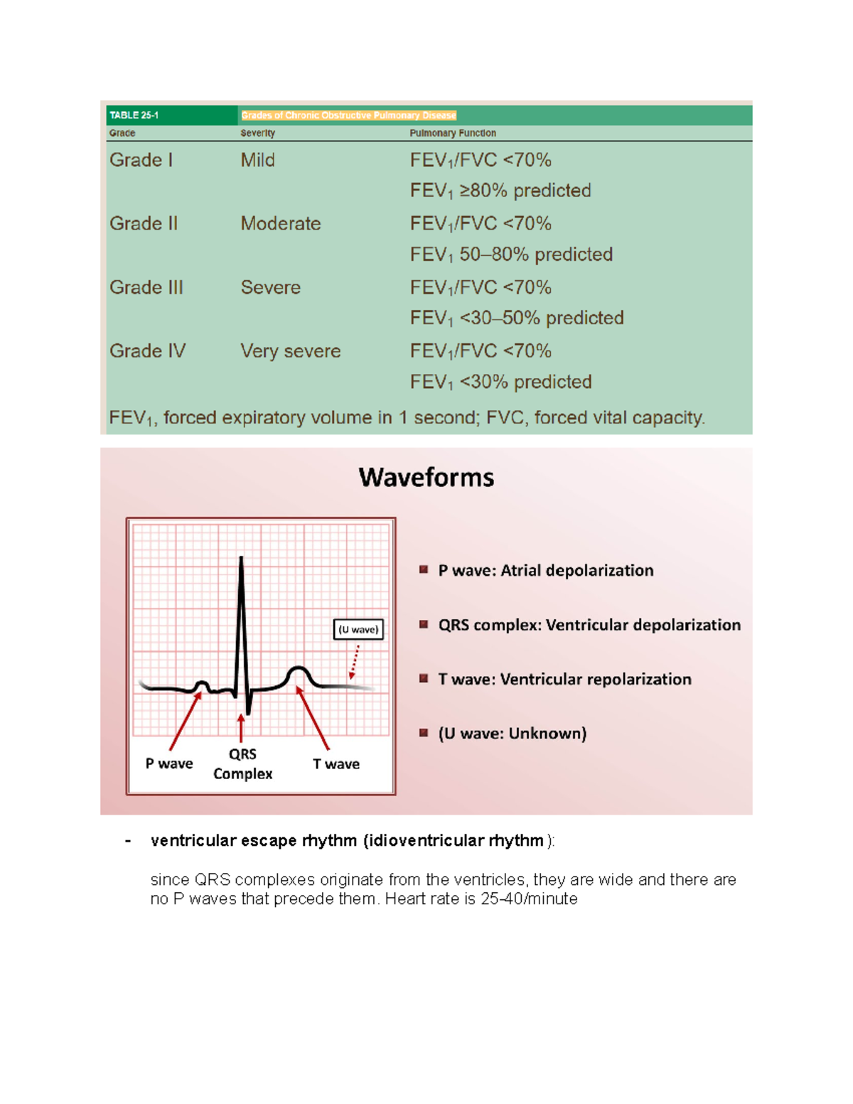 some pictures to help study for the midterm (cardiac) - TABLE Grades of ...