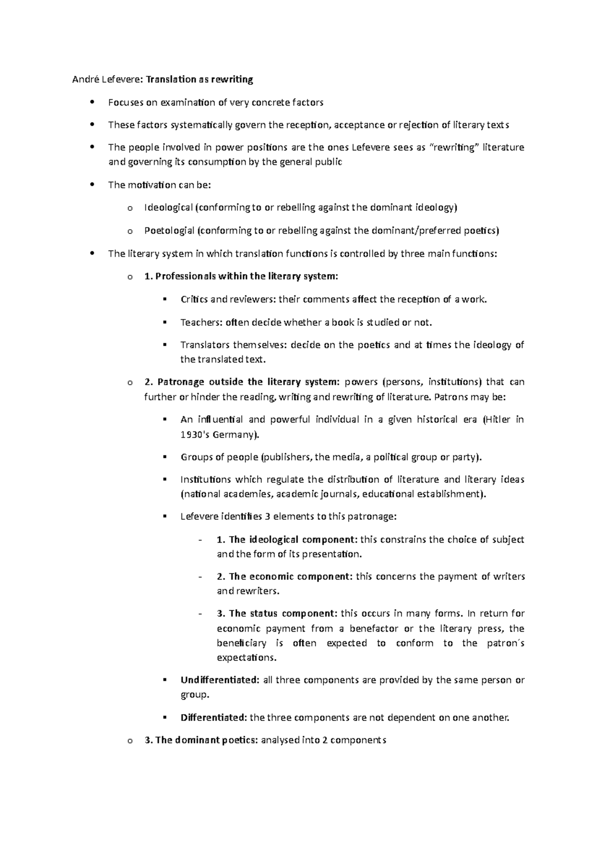 Andre Lefevere Translation as Rewriting - André Lefevere: Translation ...