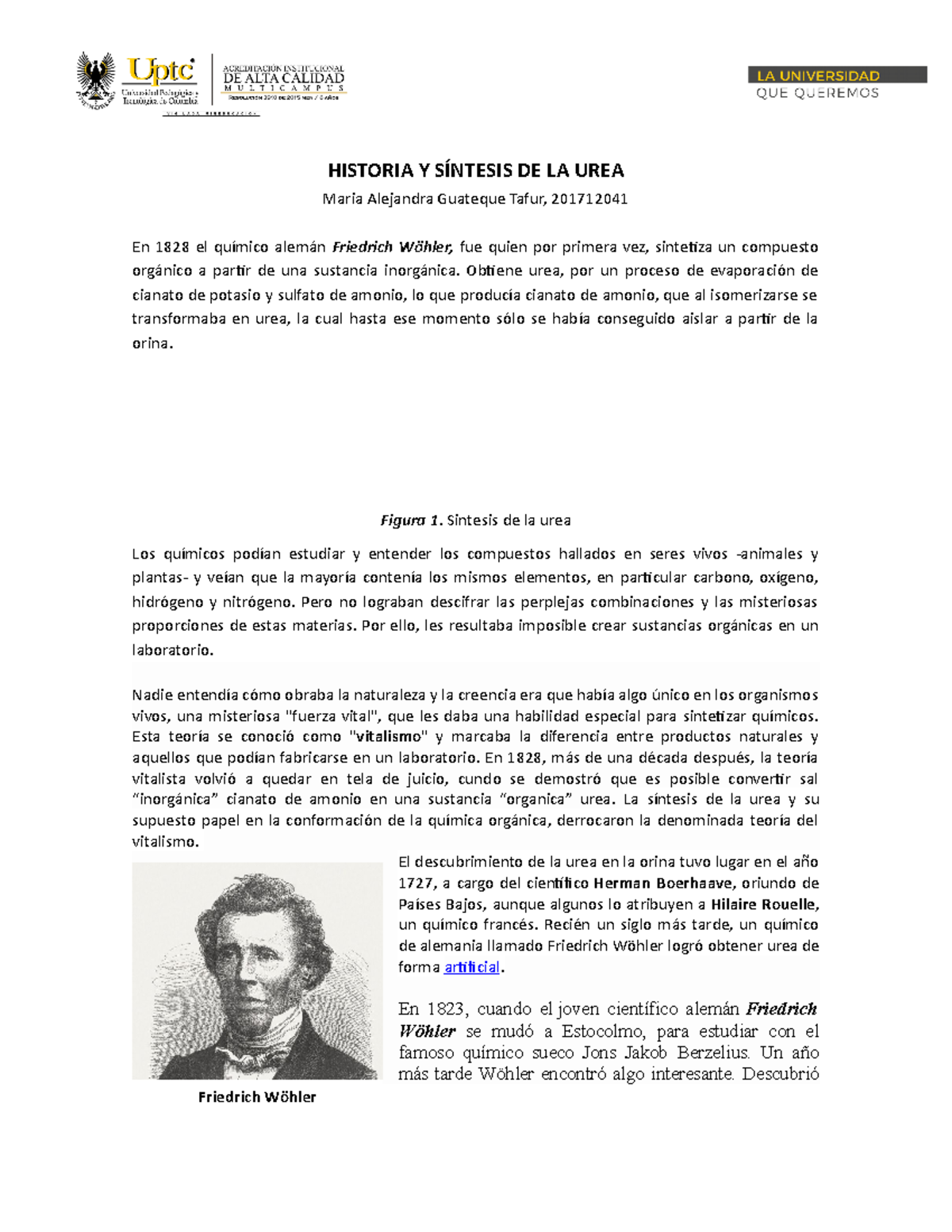 Historia Y Síntesis DE LA UREA - HISTORIA Y SÍNTESIS DE LA UREA Maria ...