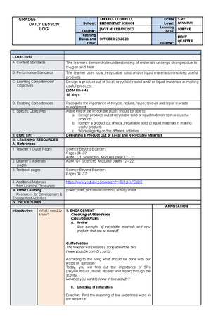 5E Lesson Plan in Science 6 - CONTEXTUALIZED TEACHER RESOURCE IN ...