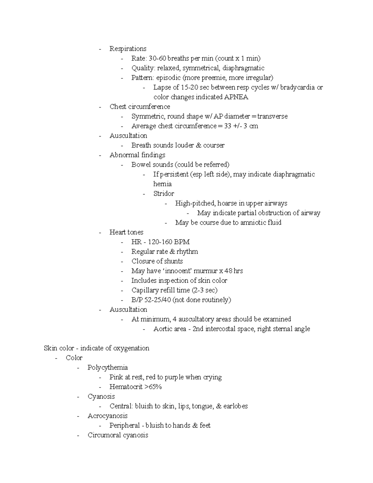 Post Partum Assessment - Part 3 - Respirations Rate: 30-60 breaths per ...