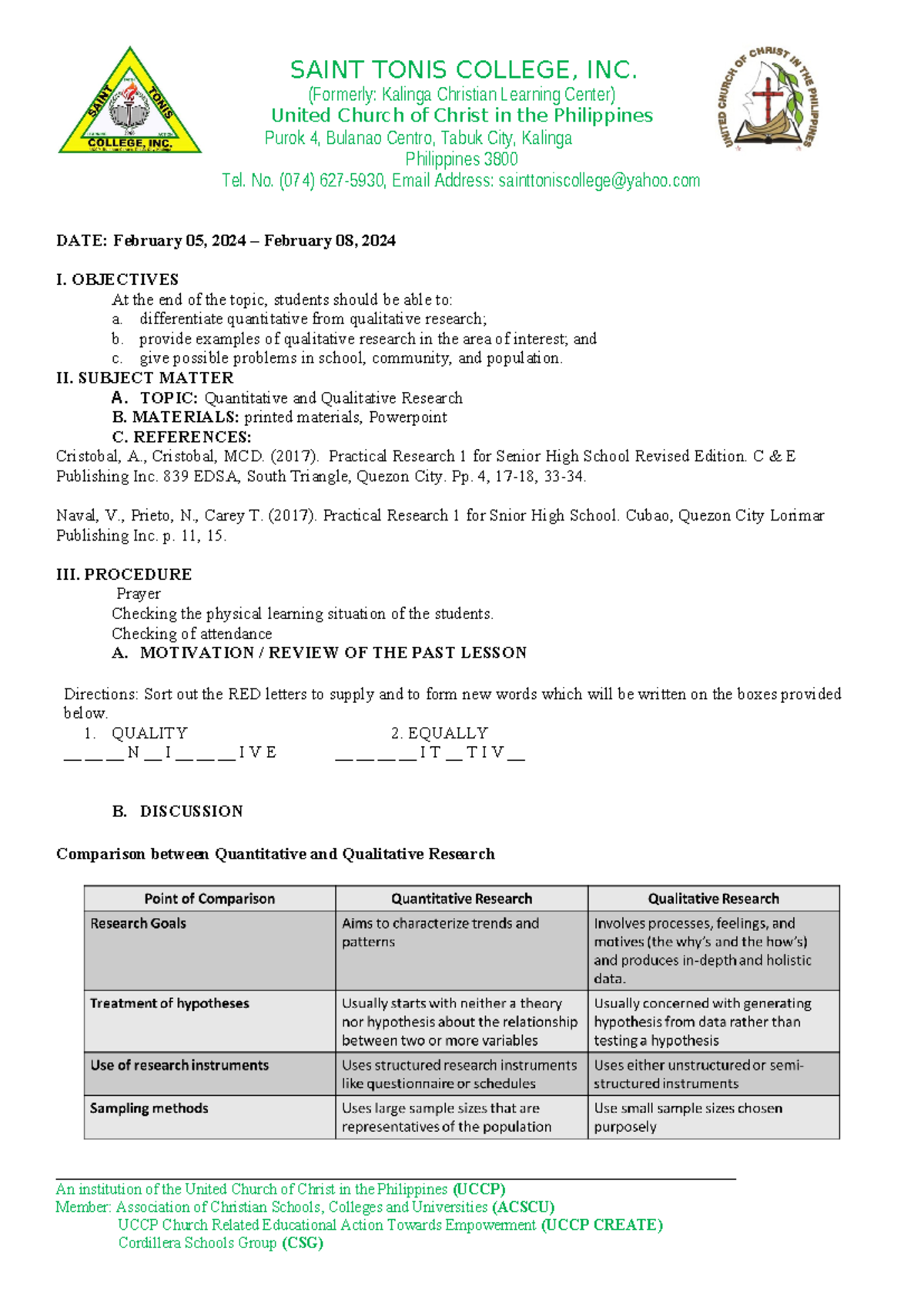 Module 1- Lesson 3-4- Practical Research 1 - (Formerly: Kalinga ...