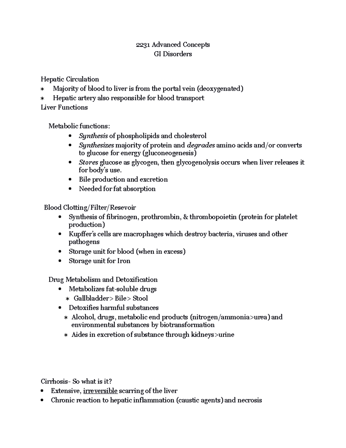 0 GI Spring 2022 BWS - lecture notes - 2231 Advanced Concepts GI ...