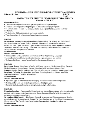 UNIT 2 R19 Java - java notes - UNIT-II INHERITANCE, INTERFACES AND ...