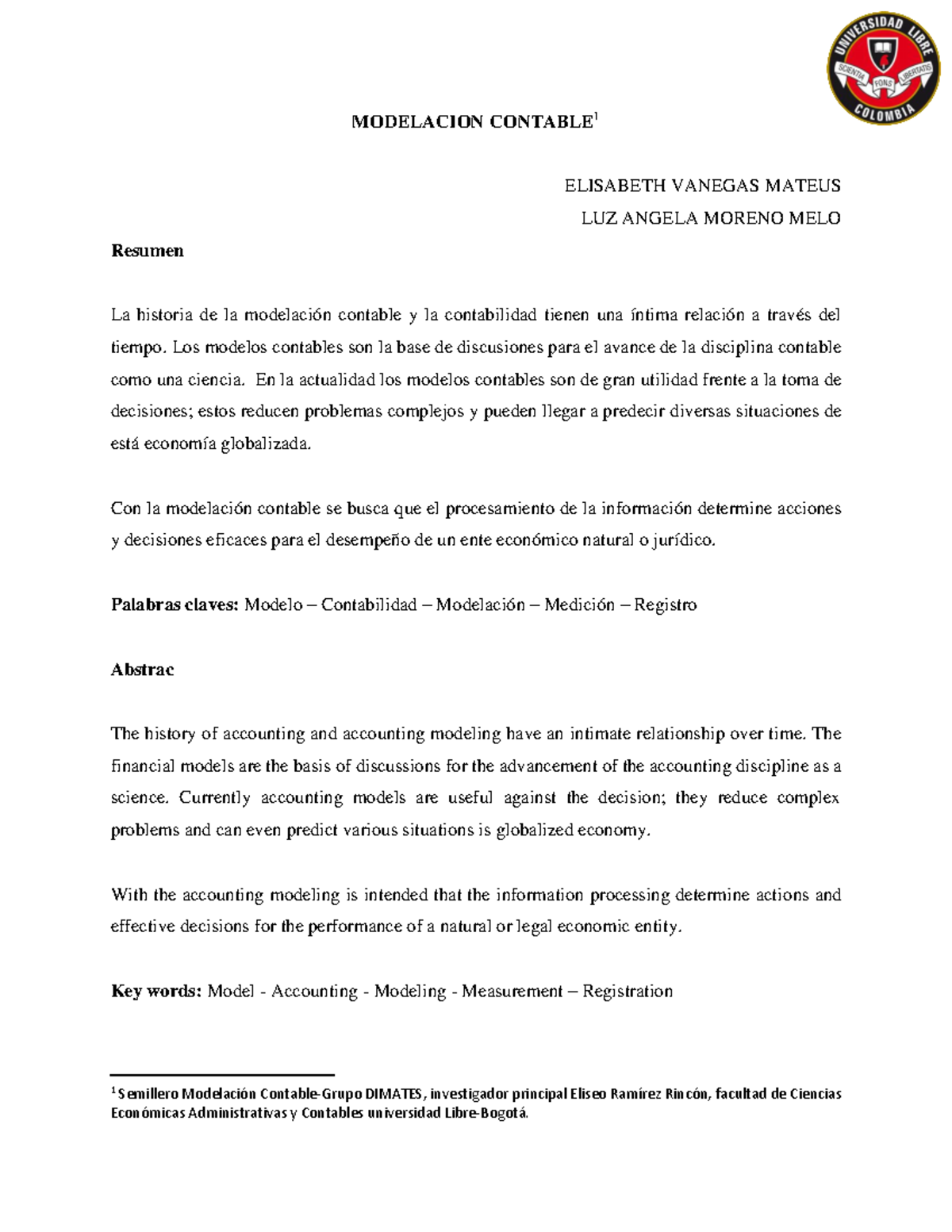 Modelos Contables - Teoria y Regulación contable - Studocu