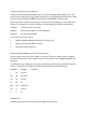 Using Consistent Pronouns and Antecedents - Using pronouns makes your ...