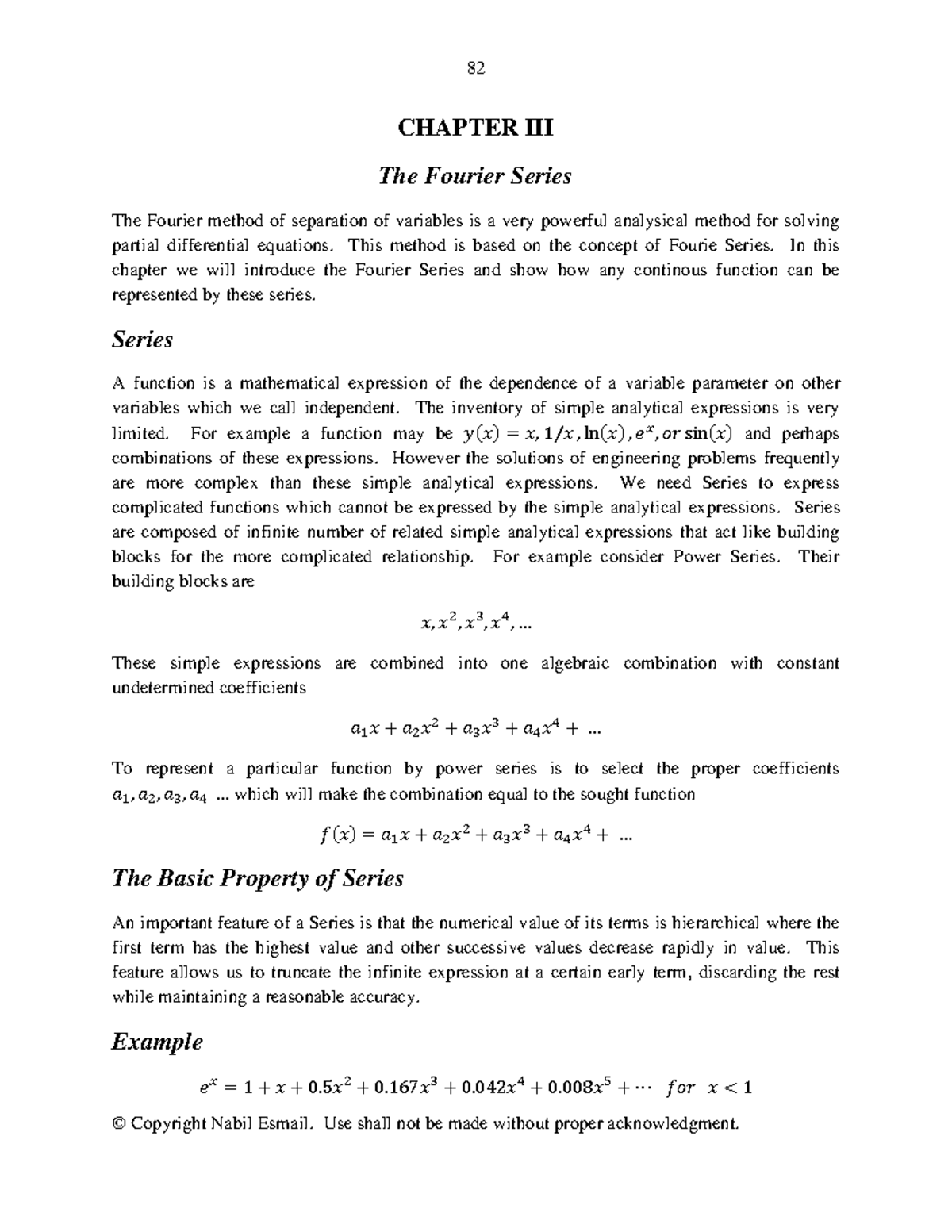3-Fourier Series 82-118 - CHAPTER III The Fourier Series The Fourier ...