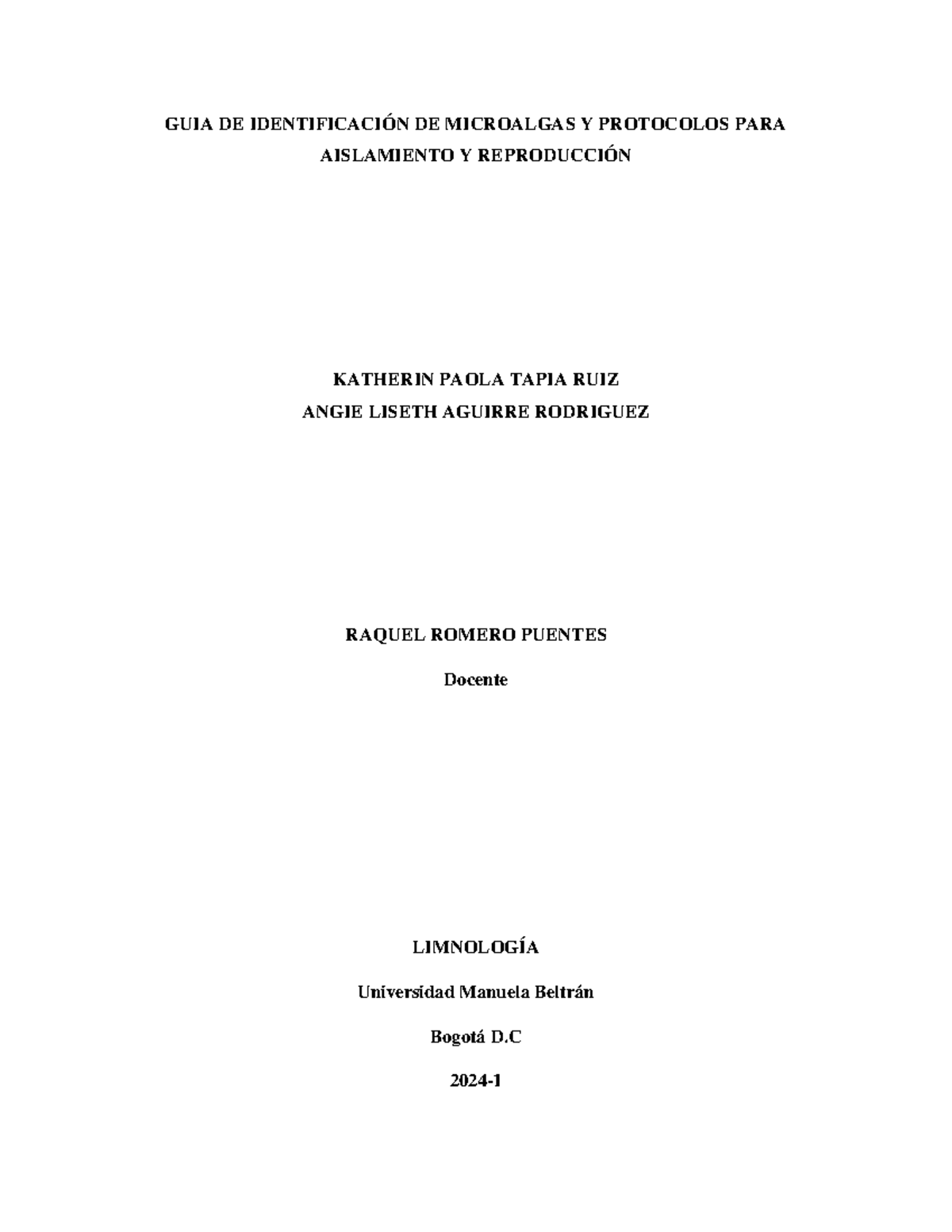GUIA DE Identificación DE Microalgas Y Protocolos PARA Aislamiento Y Reproducción - GUIA DE ...