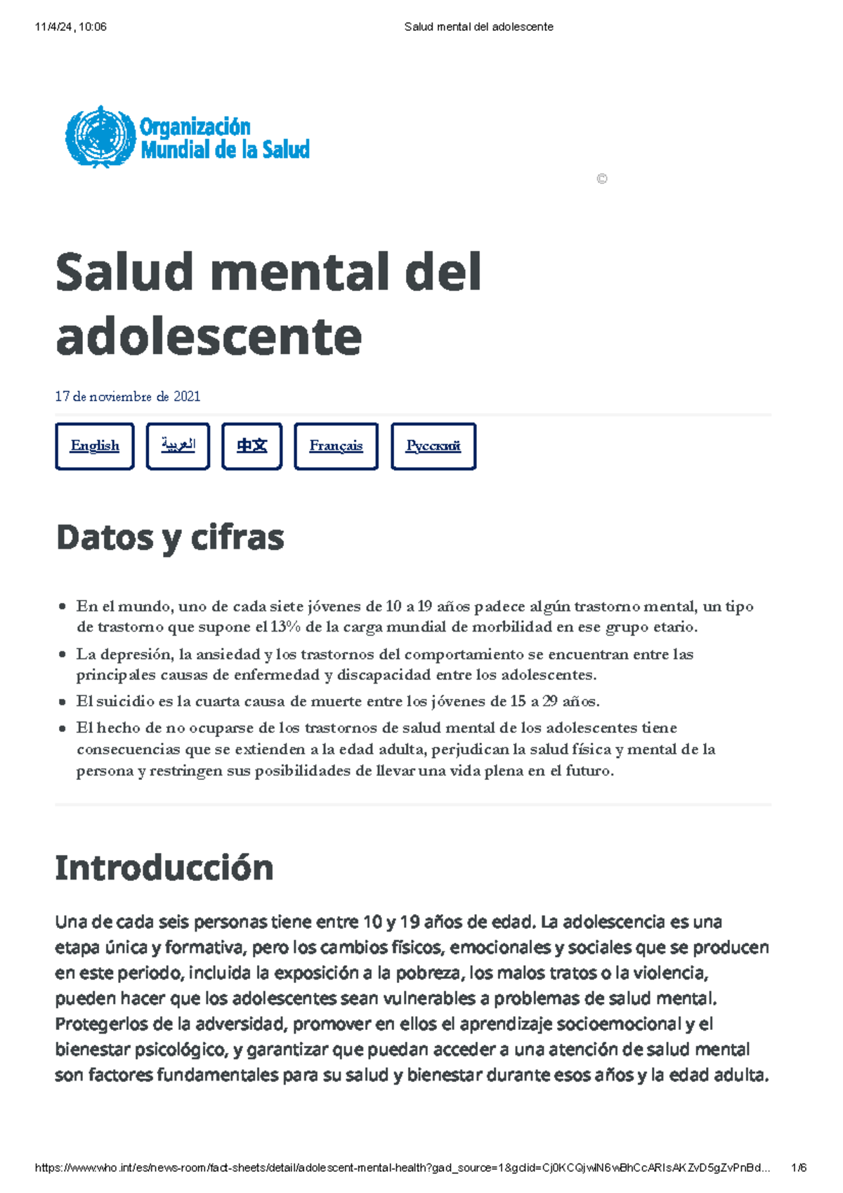 Salud mental del adolescente - © Salud mental del adolescente 17 de ...