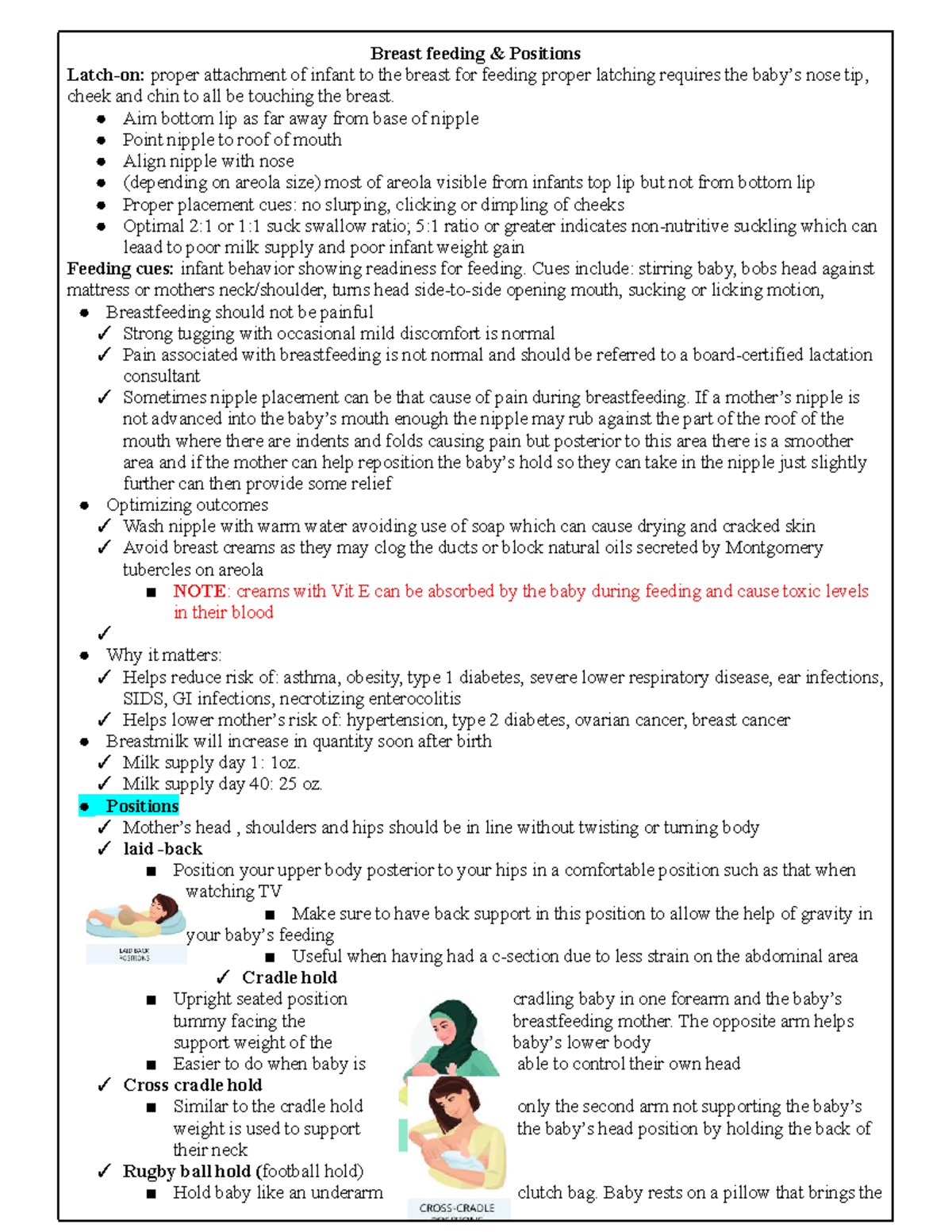 Breastfeeding Positions and Tips - Breast feeding & Positions Latch-on ...