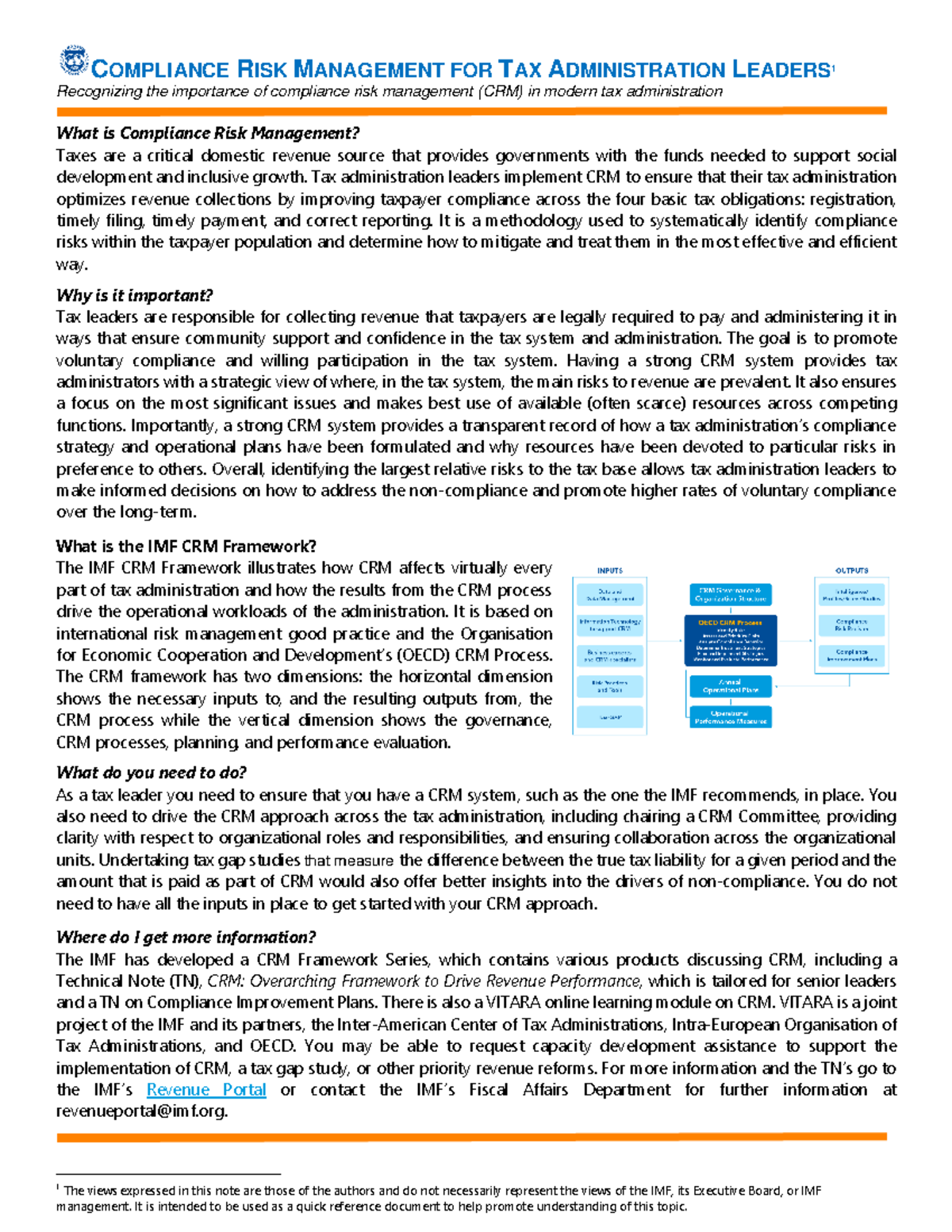 Compliance risk management for tax administration leaders - COMPLIANCE ...