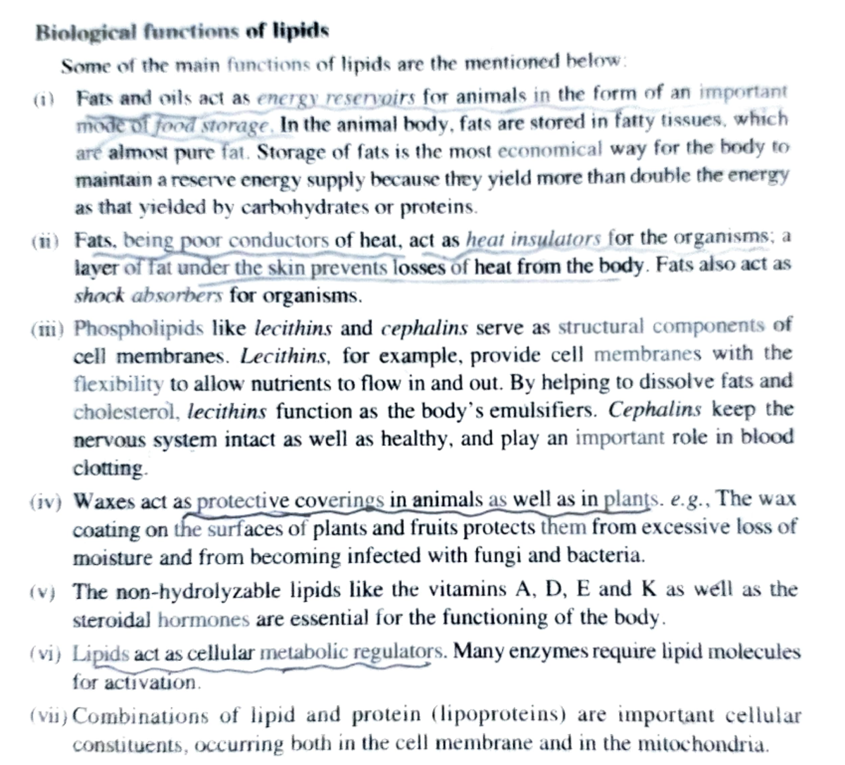 Biological functions of lipids - fats are stored in fatty tissues ...