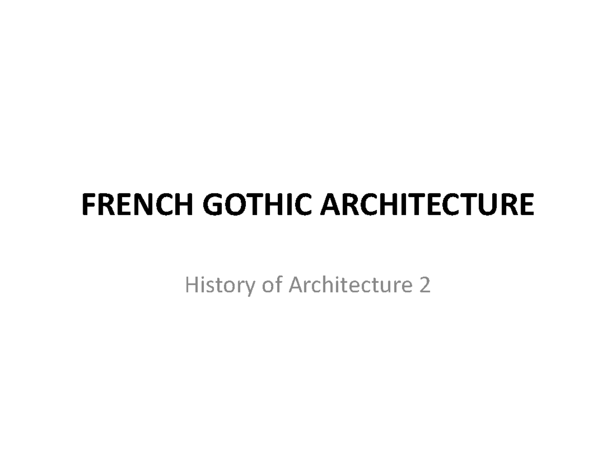 French- Gothic- Cathedral - FRENCH GOTHIC ARCHITECTURE History of ...