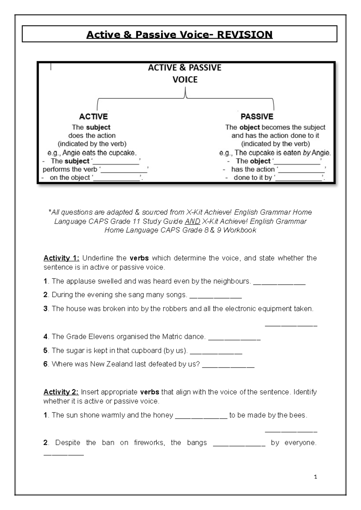 Active & Passive Voice Revison Worksheet.docx · version 1 - *All ...