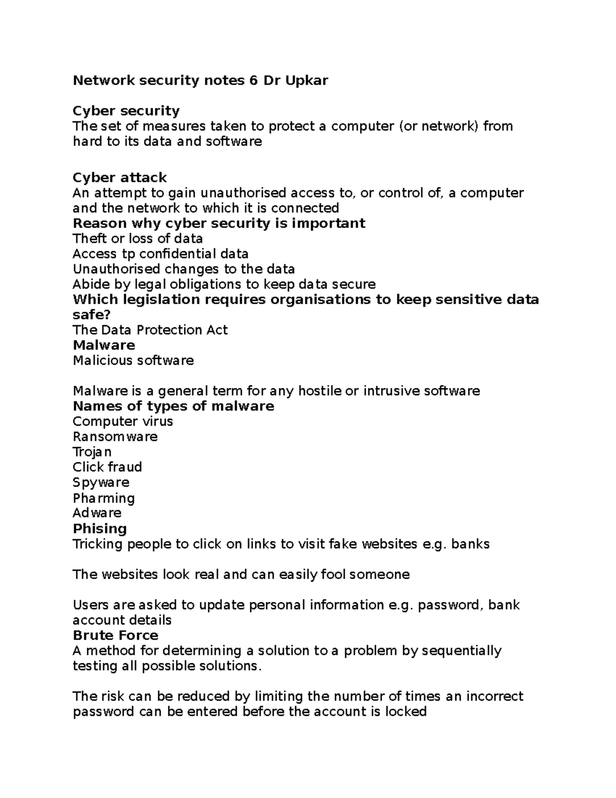 Network security notes 6 Dr Upkar - Network security notes 6 Dr Upkar ...