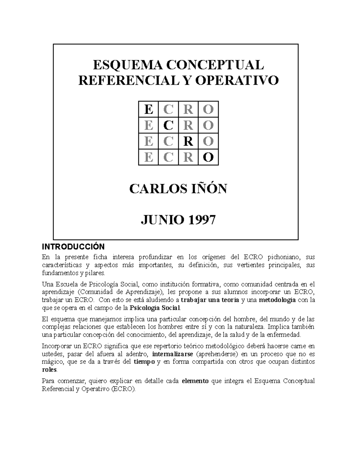 ECRO - ecro de pichon - ESQUEMA CONCEPTUAL REFERENCIAL Y OPERATIVO ...