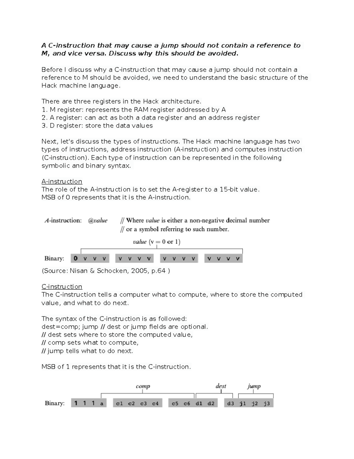 D11 Cs1104 Computer Systems Discussion Questions And Answers A C