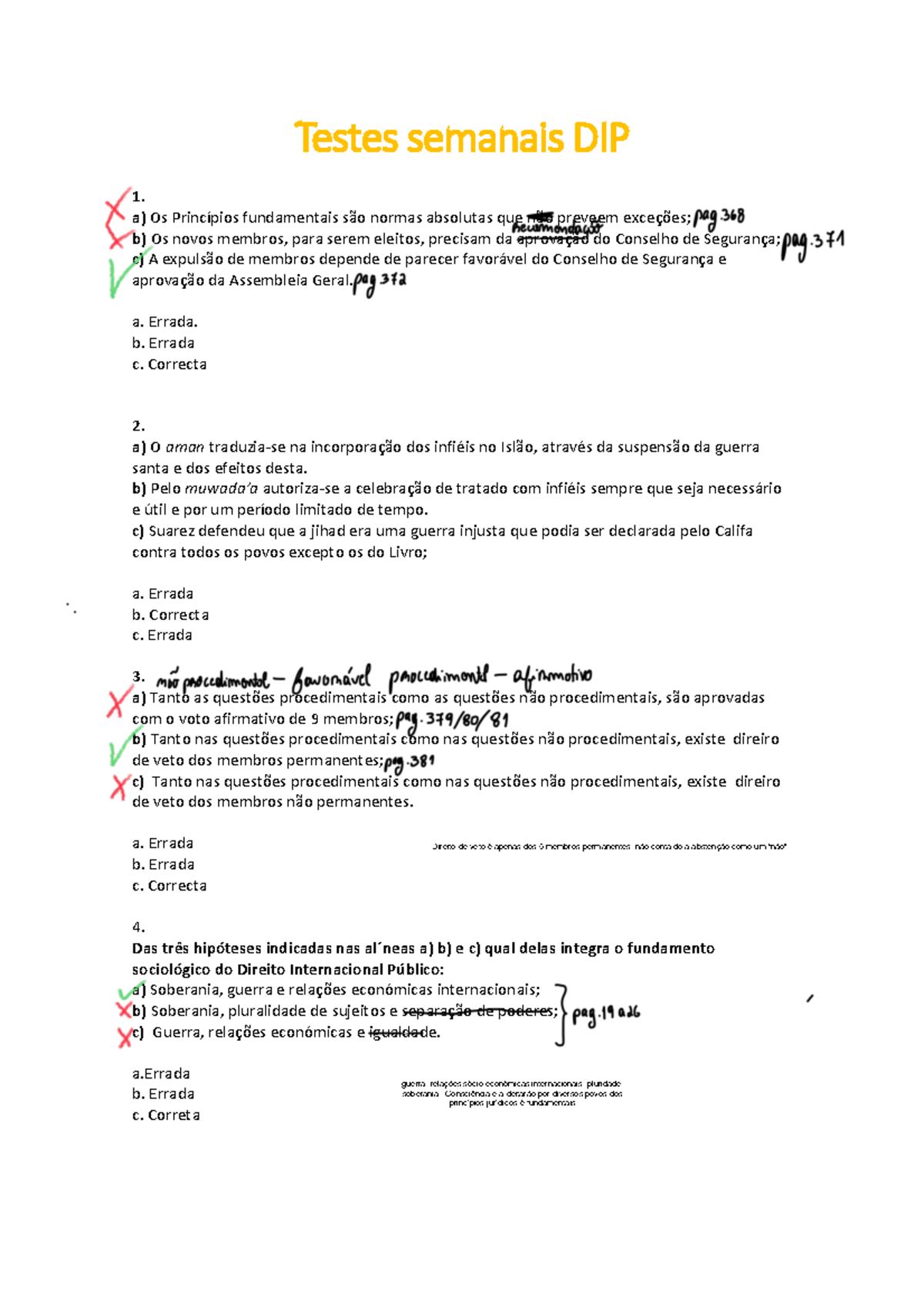 Aulas práticas - História j - Testes semanais DIP 1. a) Os Princípios ...