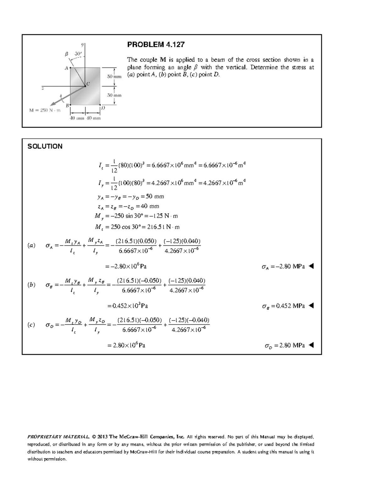 Extra sample for Tut 1 - PROPRIETARY MATERIAL. © 2013 The McGraw-Hill ...