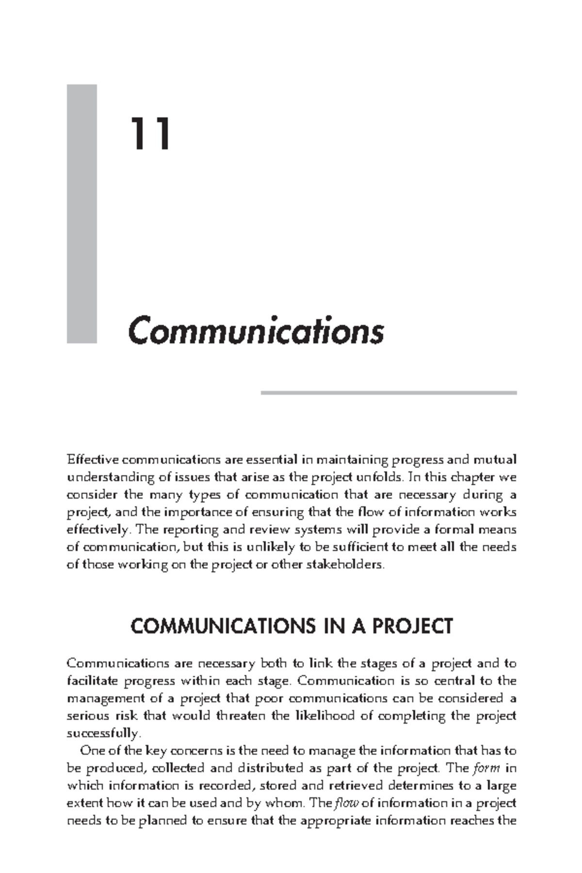 Chapter 11 Managing Projects in Human Resources, Training and ...