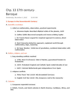 Chp. 14 Opera History - I. Opera A. Quintessential art of the 17th ...