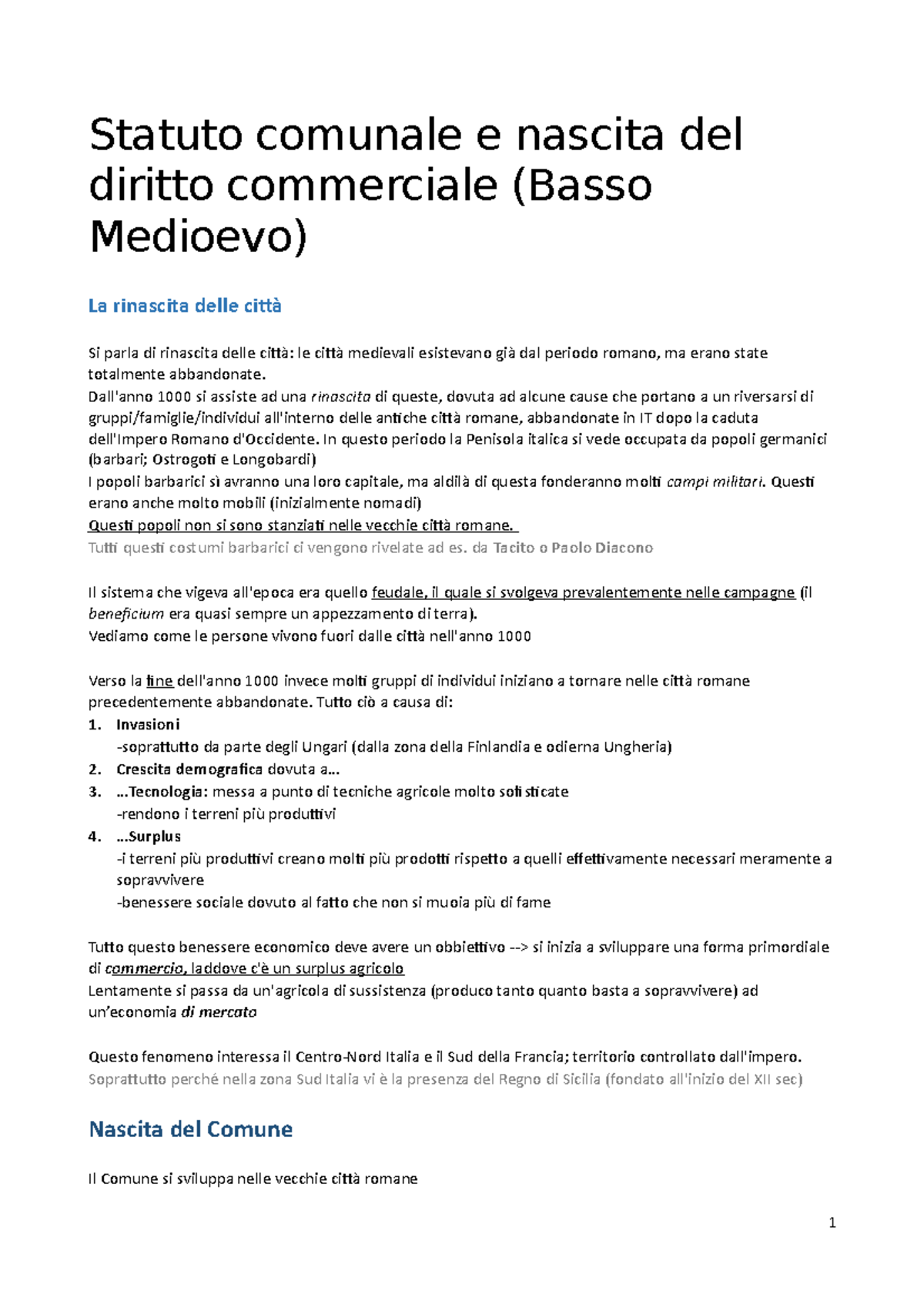5. Stato comunale e nascita del diritto commerciale - Statuto comunale e nascita del diritto ...