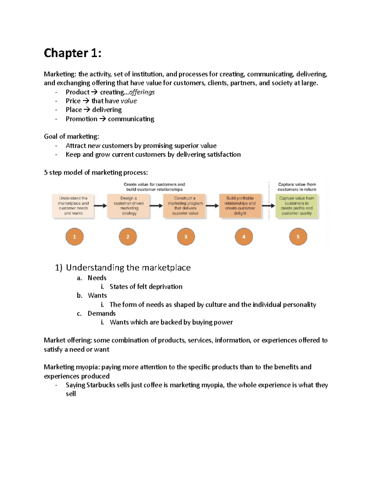 350 exam 1 notes - Chapter 1: Marketing: the activity, set of ...