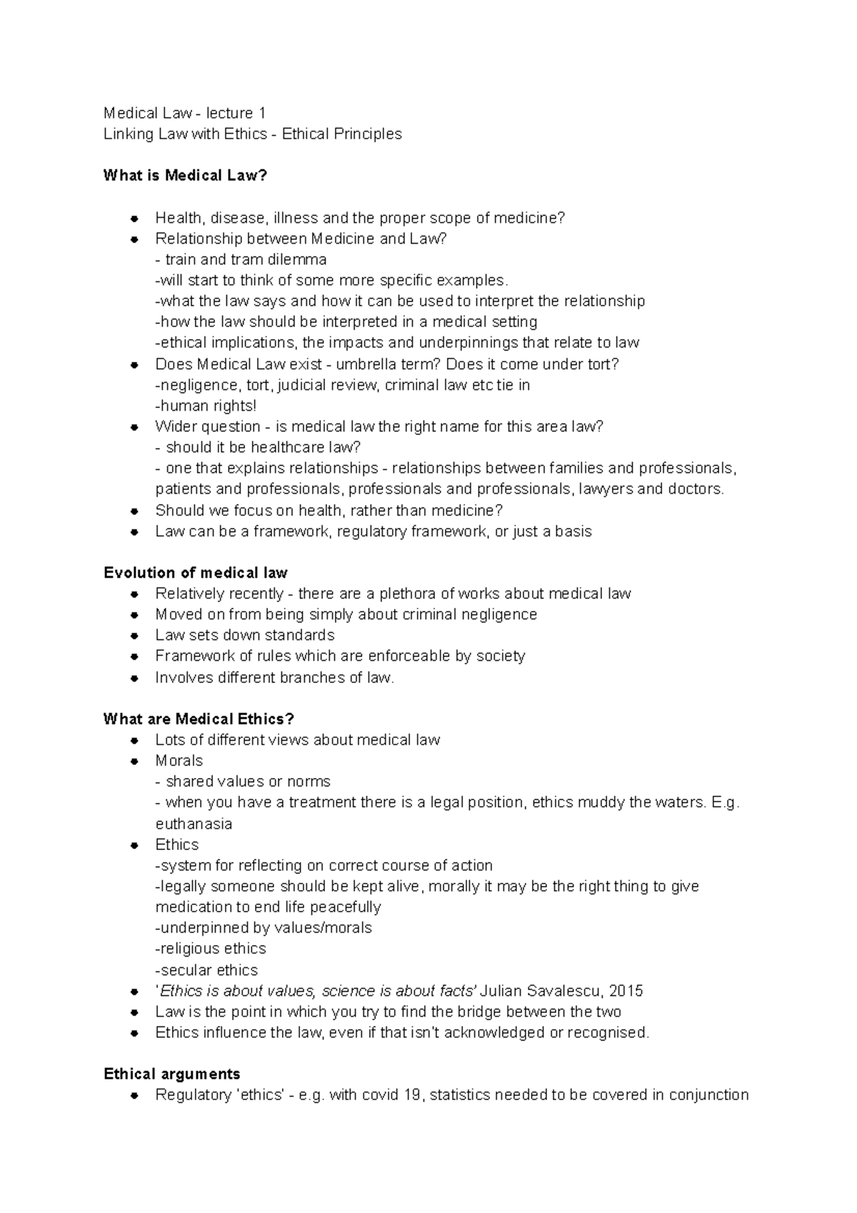 Medical Law - lecture 1 -what the law says and how it can be used to ...