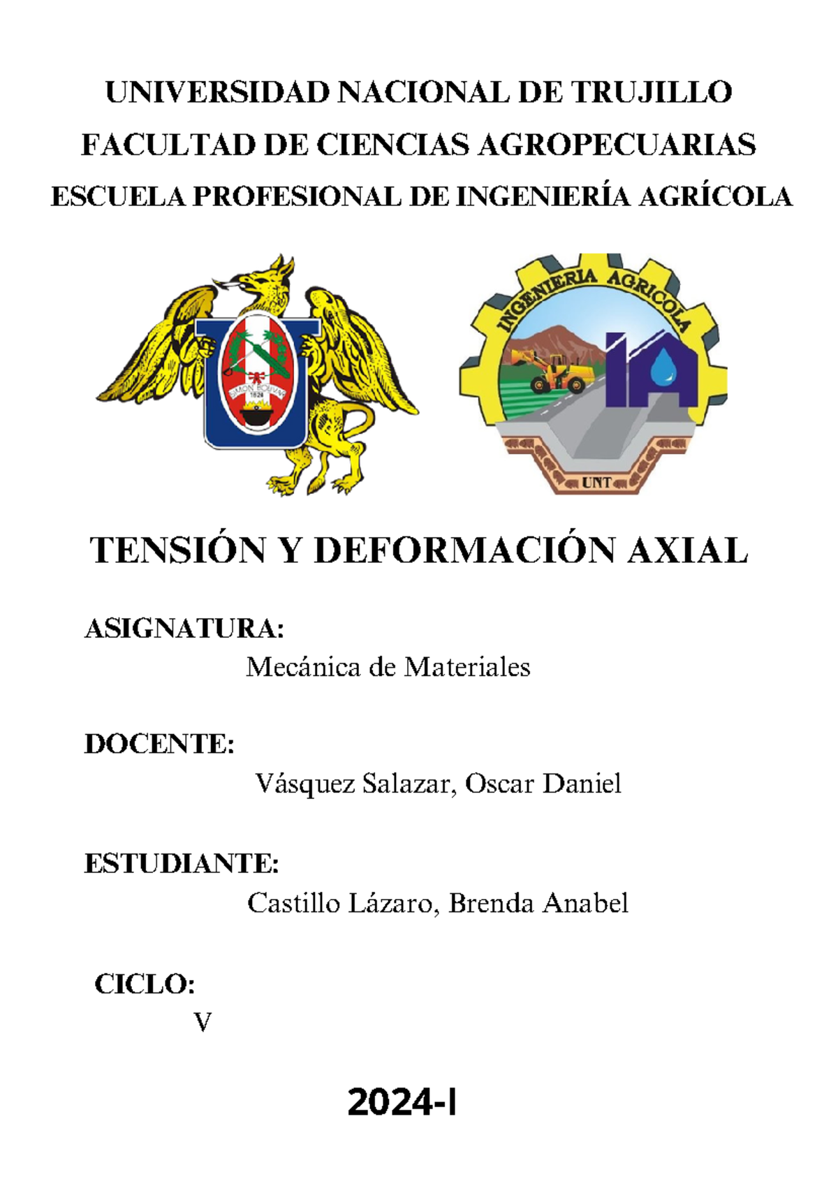 Práctica 01 Tensión Y Deformación Axial Castillo Anabel - UNIVERSIDAD ...