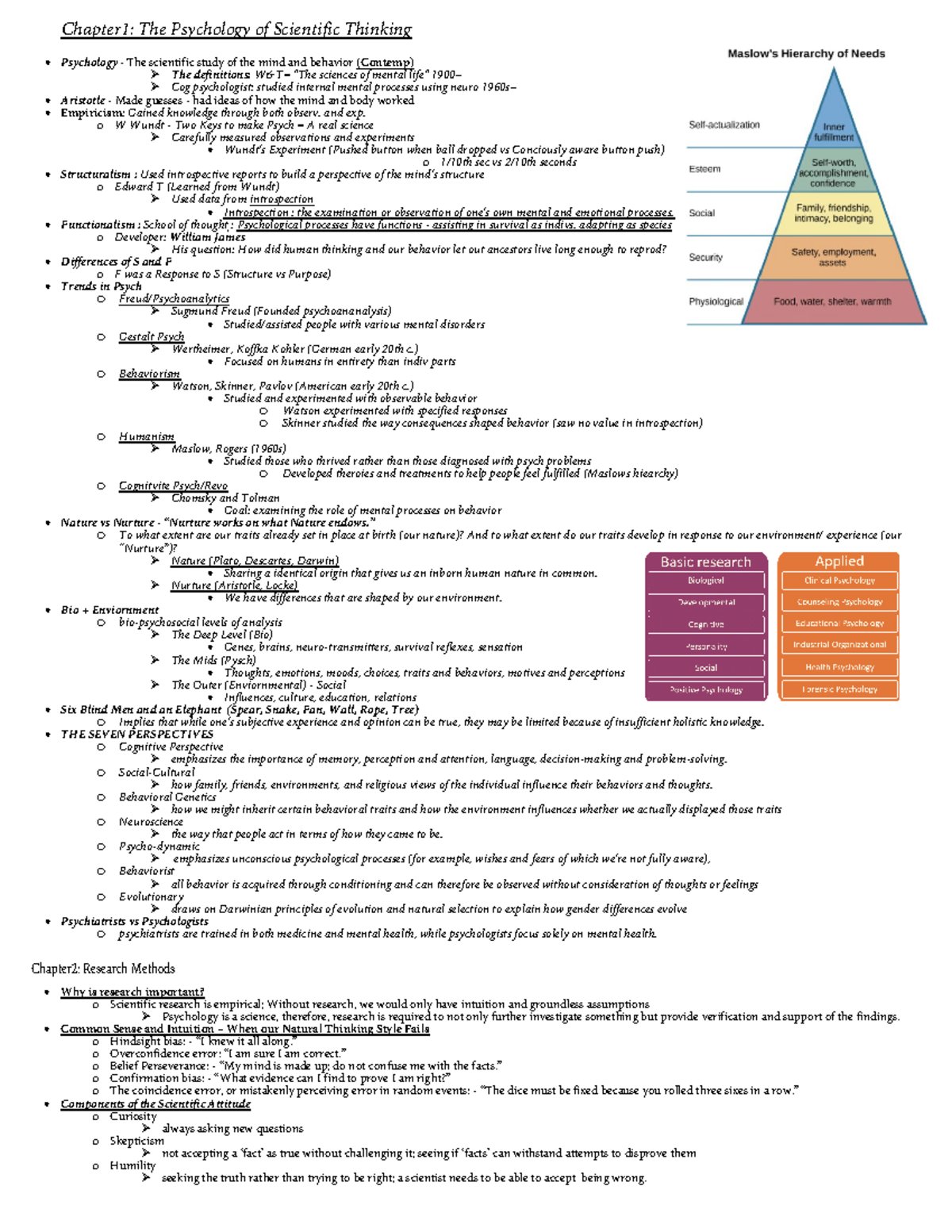 Exam notes #1 - Chapter1: The Psychology of Scientific Thinking ...