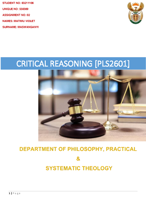 PLS2601-2021 - Sept-Nov 2021 Examination Paper (take home examination ...