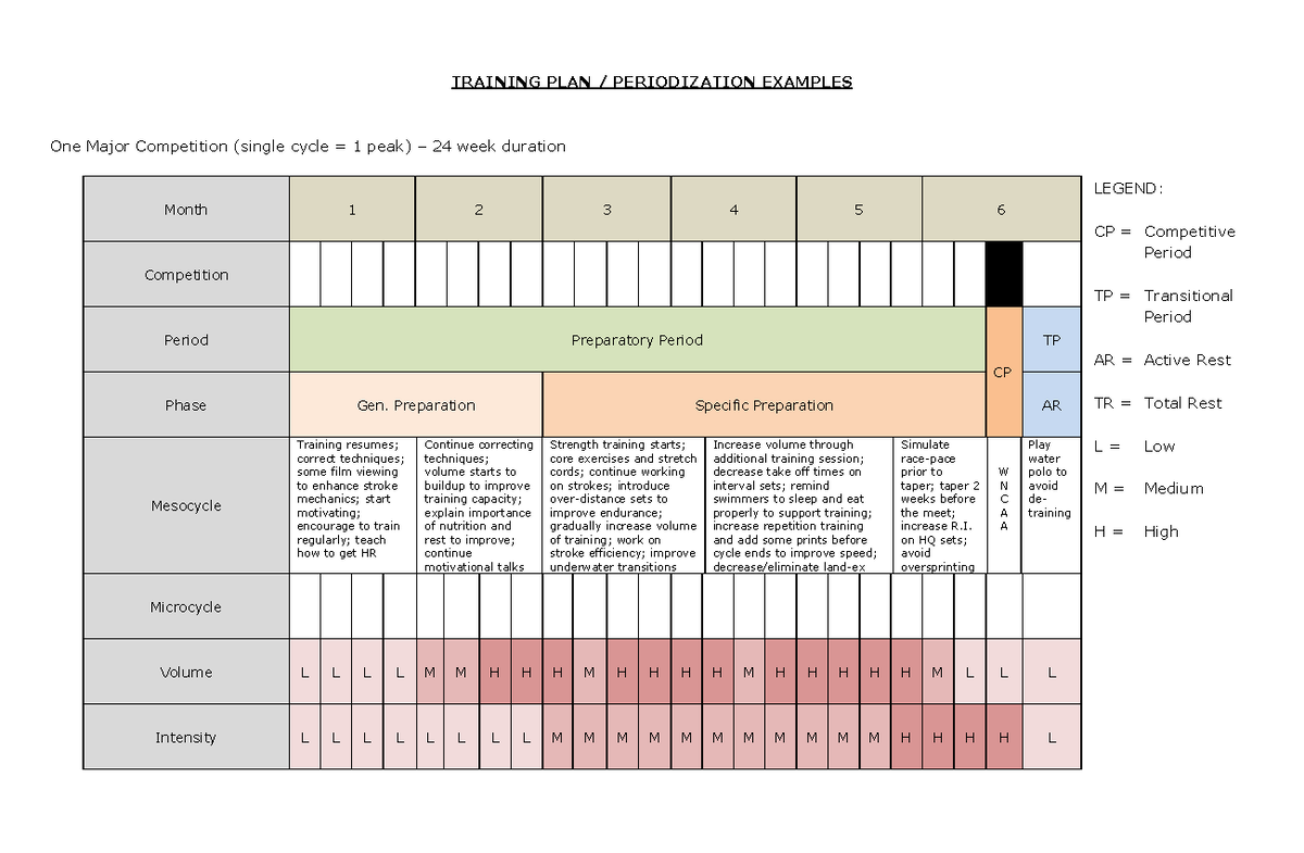 Training Plan and Periodization - TRAINING PLAN / PERIODIZATION ...