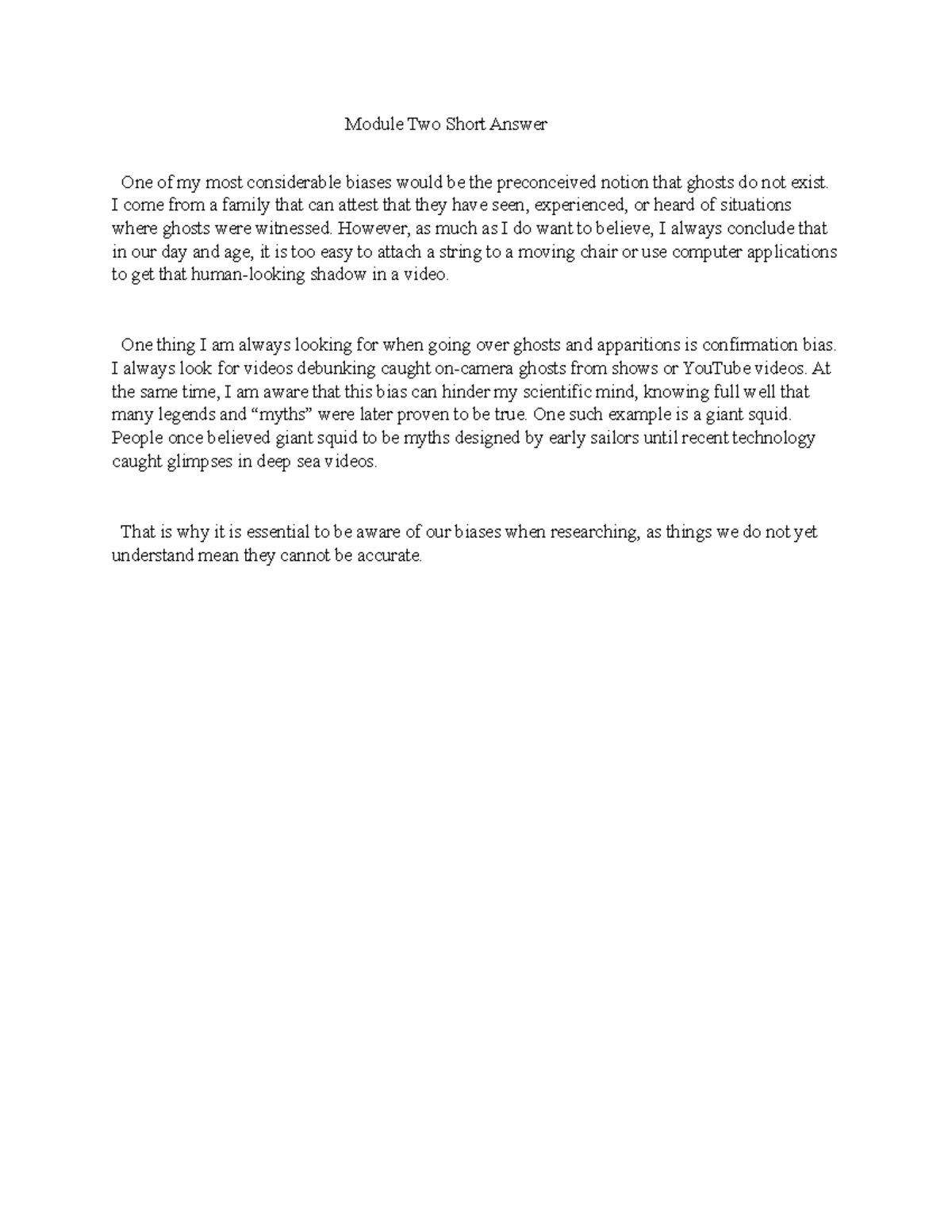 LA module two short answer - Module Two Short Answer One of my most ...