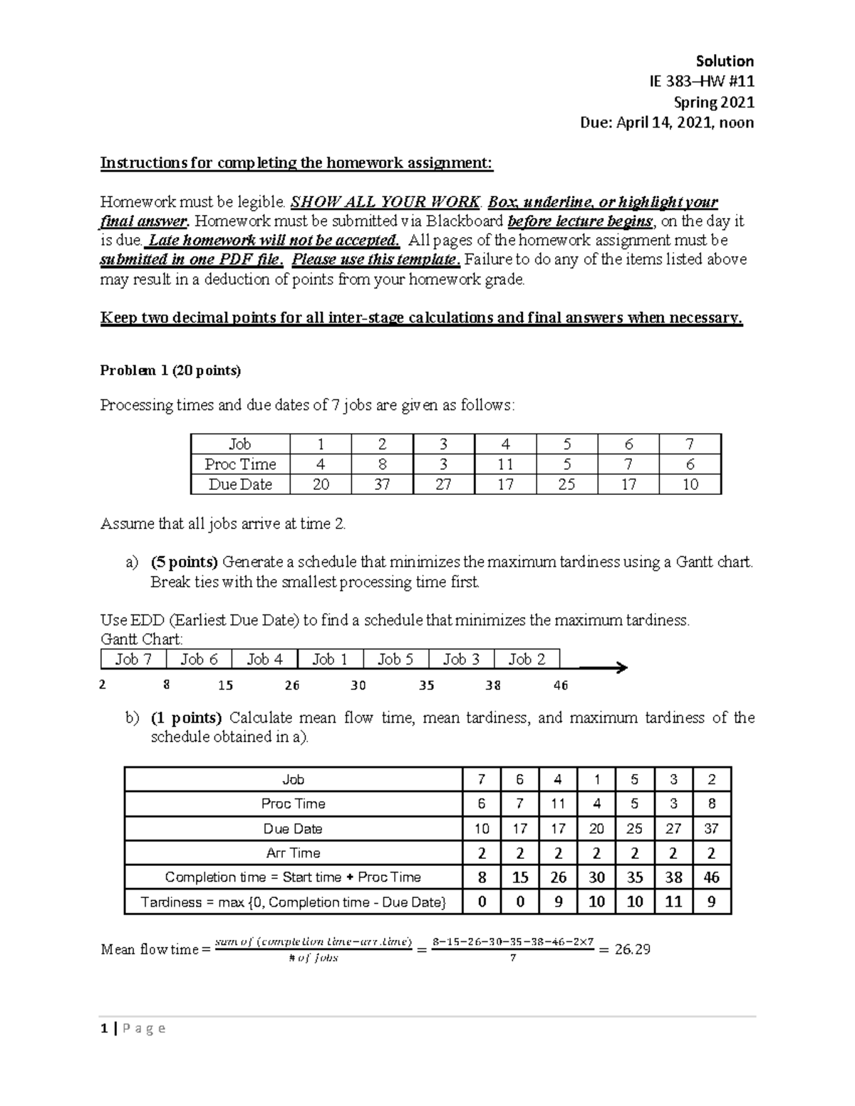 Homework 11 Solution - Solution IE 3 83–HW # Spring 2021 Due: April 14 ...