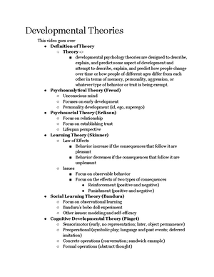 Unit 2 Activity Summer 2022 - Developmental Psychology (PSY 2503) Unit ...