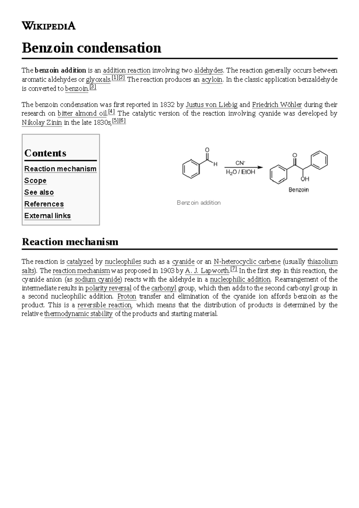 Benzoin condensation 3 - Benzoin addition Benzoin condensation The ...