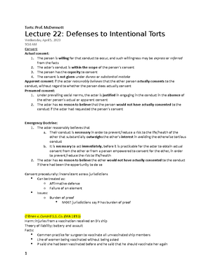 Torts Outline 2020 - Negligence Theory of liability The public policy ...