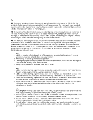 C235-Training Development Task 2 - XWT1: Training Plan Performance ...