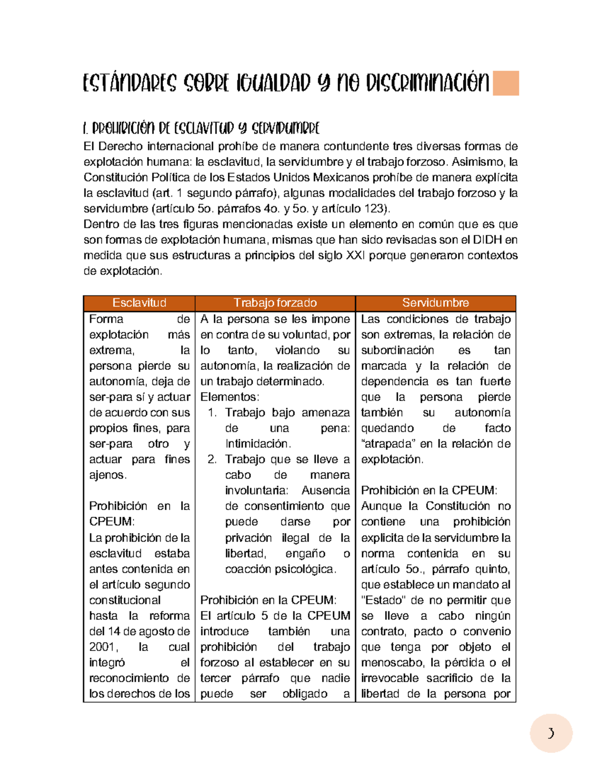 Resumen Lectura: Estándares Sobre Igualdad Y NO Discriminación - Estándares sobre igualdad y no ...