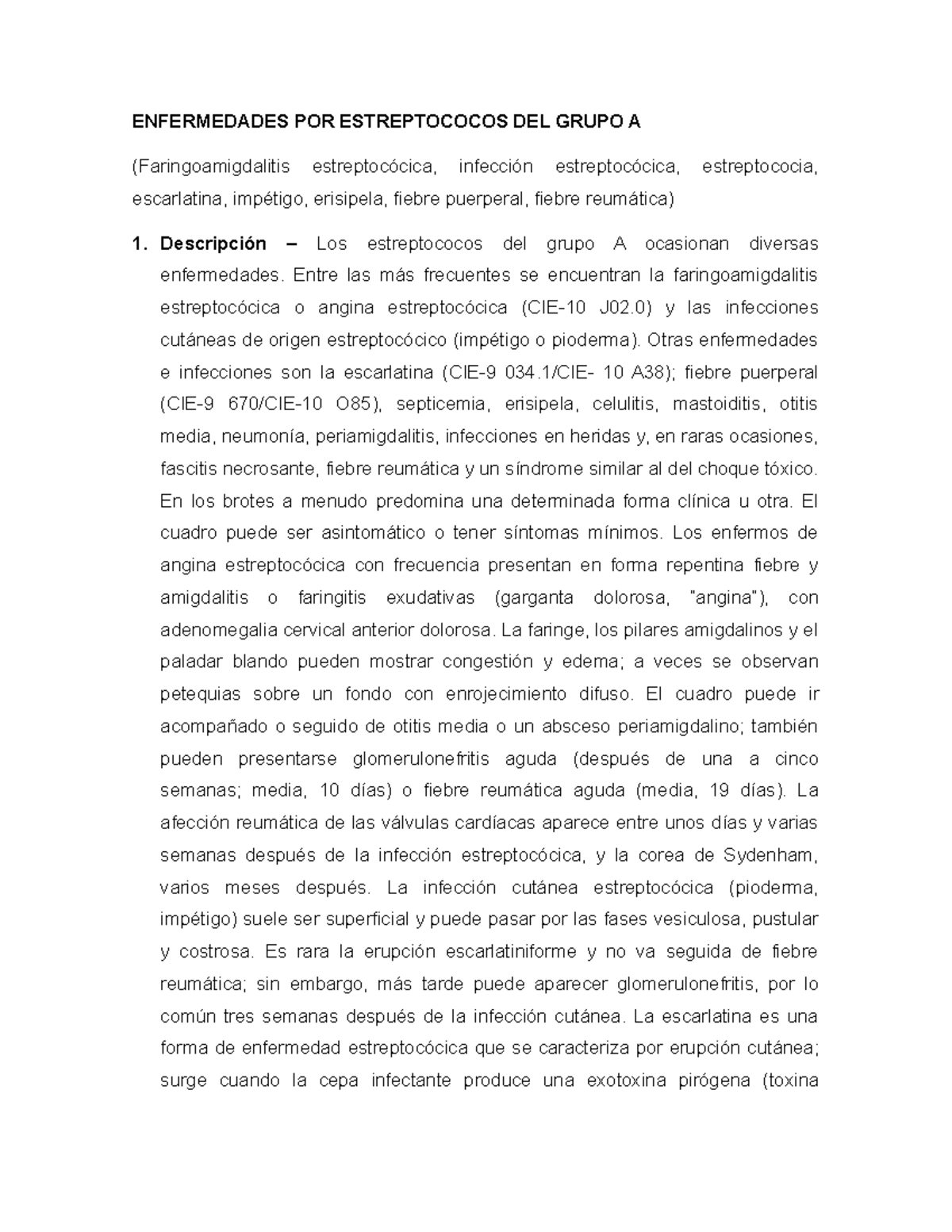 ENFERMEDADES POR ESTREPTOCOCOS DEL GRUPO A - ENFERMEDADES POR ...