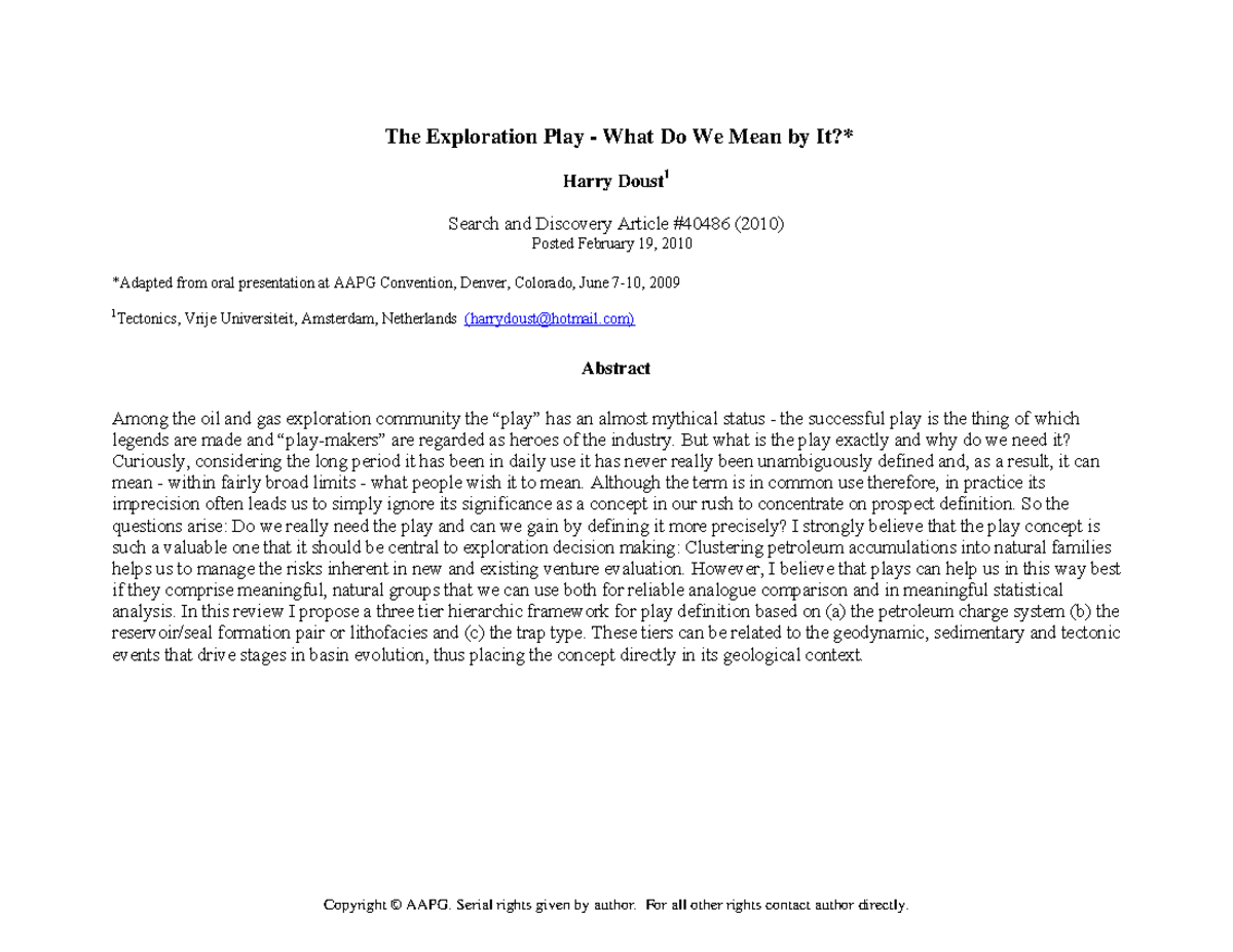 [AAPG] Exploration Play Concept - The Exploration Play - What Do We ...