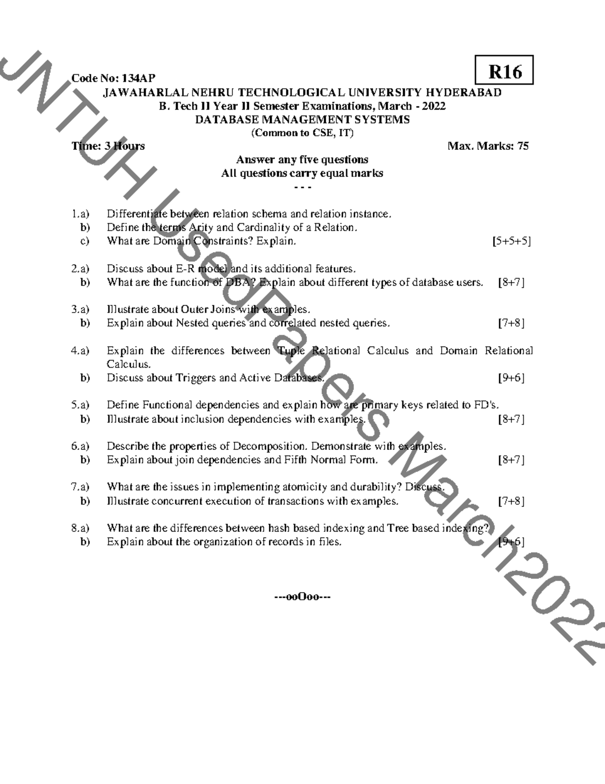 March-2022 - HAI - Code No: 134AP JAWAHARLAL NEHRU TECHNOLOGICAL ...