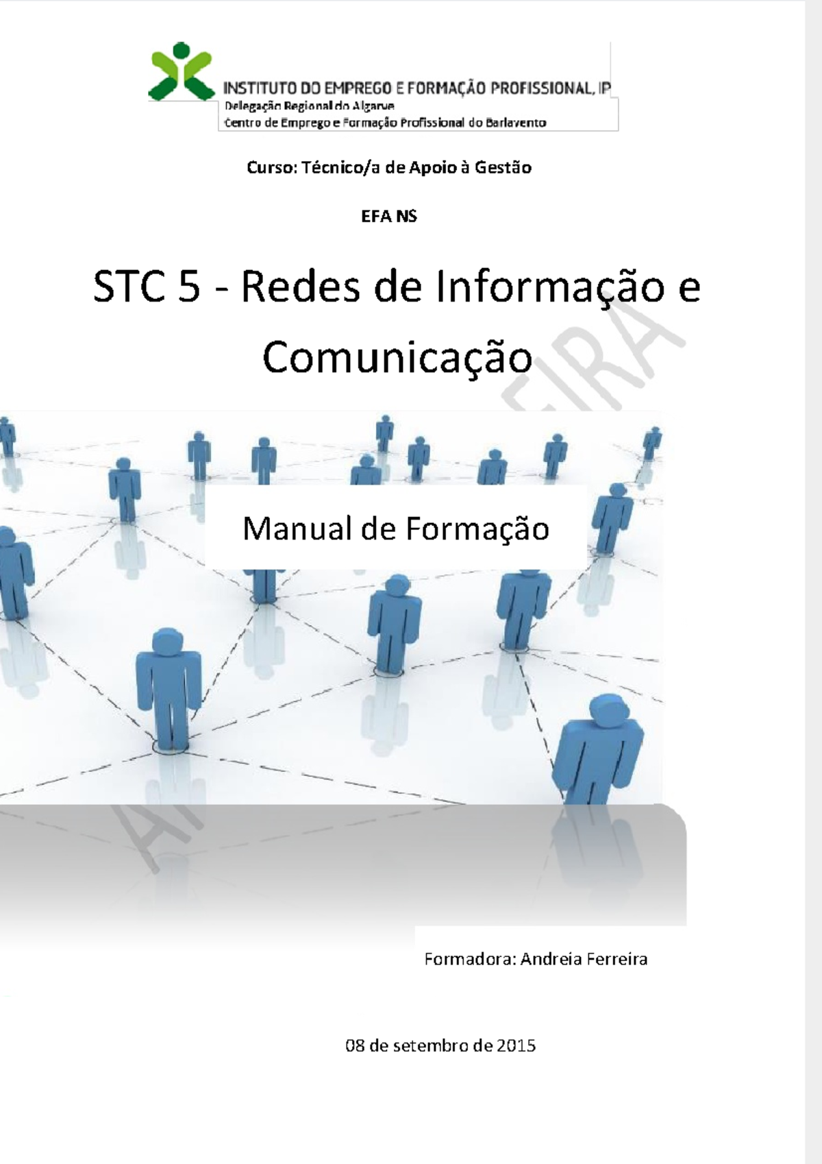 Manual de STC5- Urbanismo e Mobilidade - STC 5 - Redes de Informação e ...