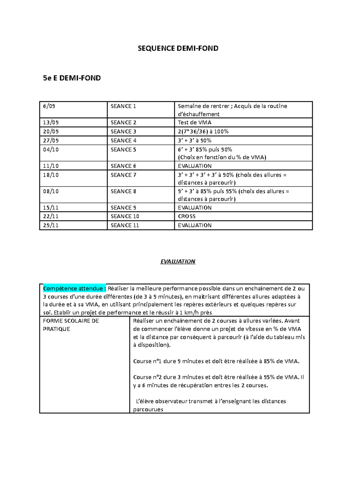 DEMI FOND - EPS - SEQUENCE DEMI-FOND 5e E DEMI-FOND 6/09 SEANCE 1 ...
