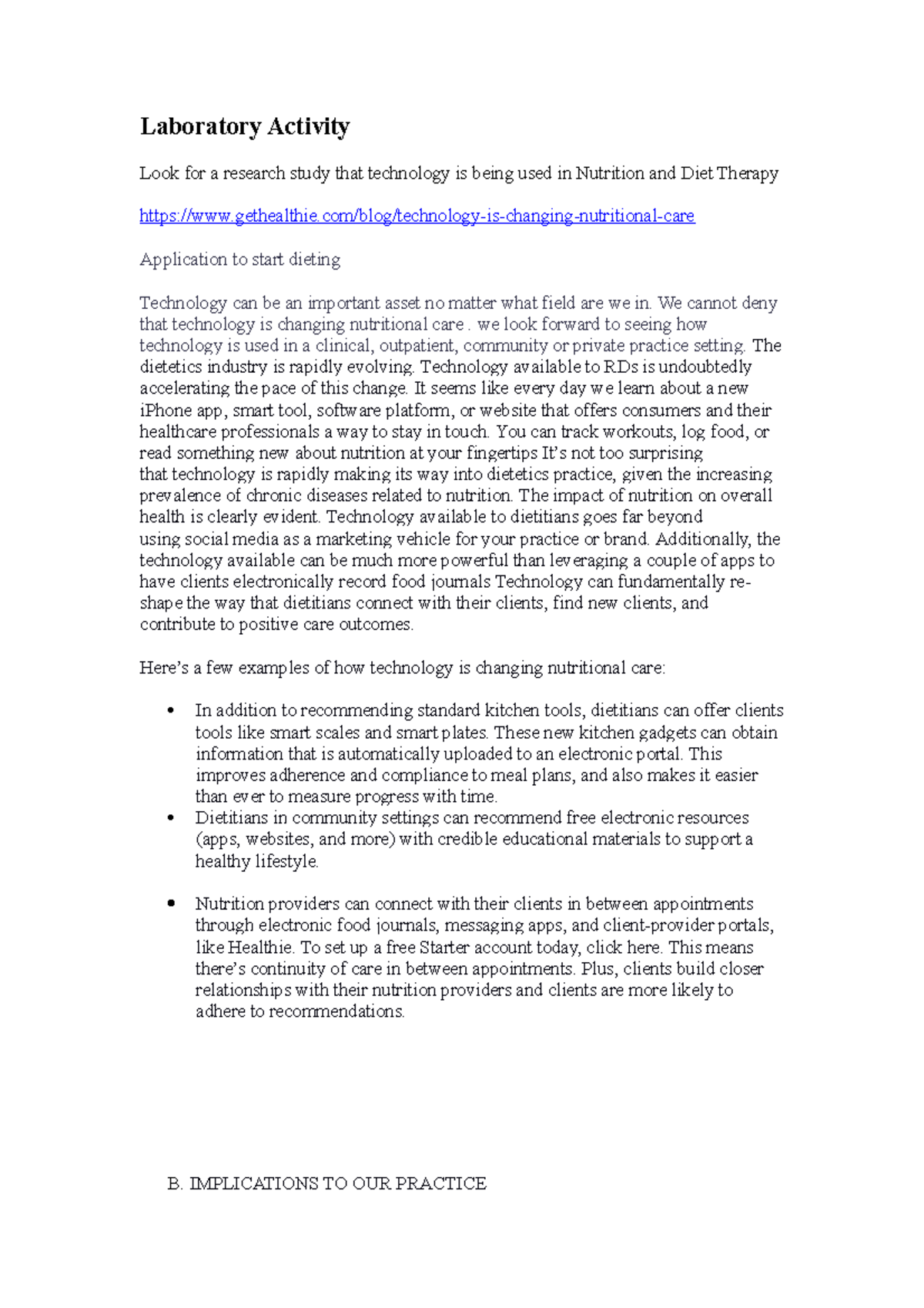 NDT-Laboratory Activity - Laboratory Activity Look for a research study ...